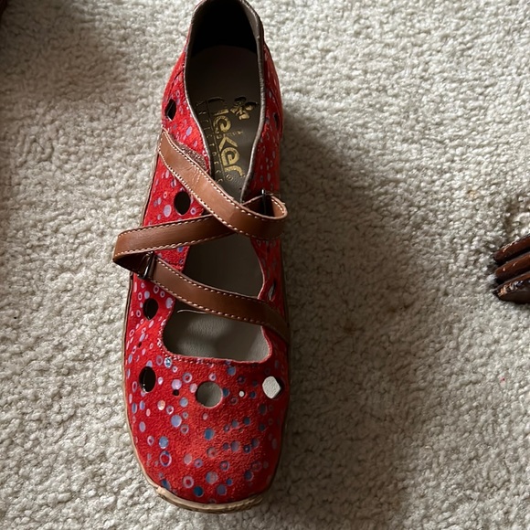 Rieker | Shoes | Rieker Anti Stress Red Ballet Wrap Shoes Brand New ...